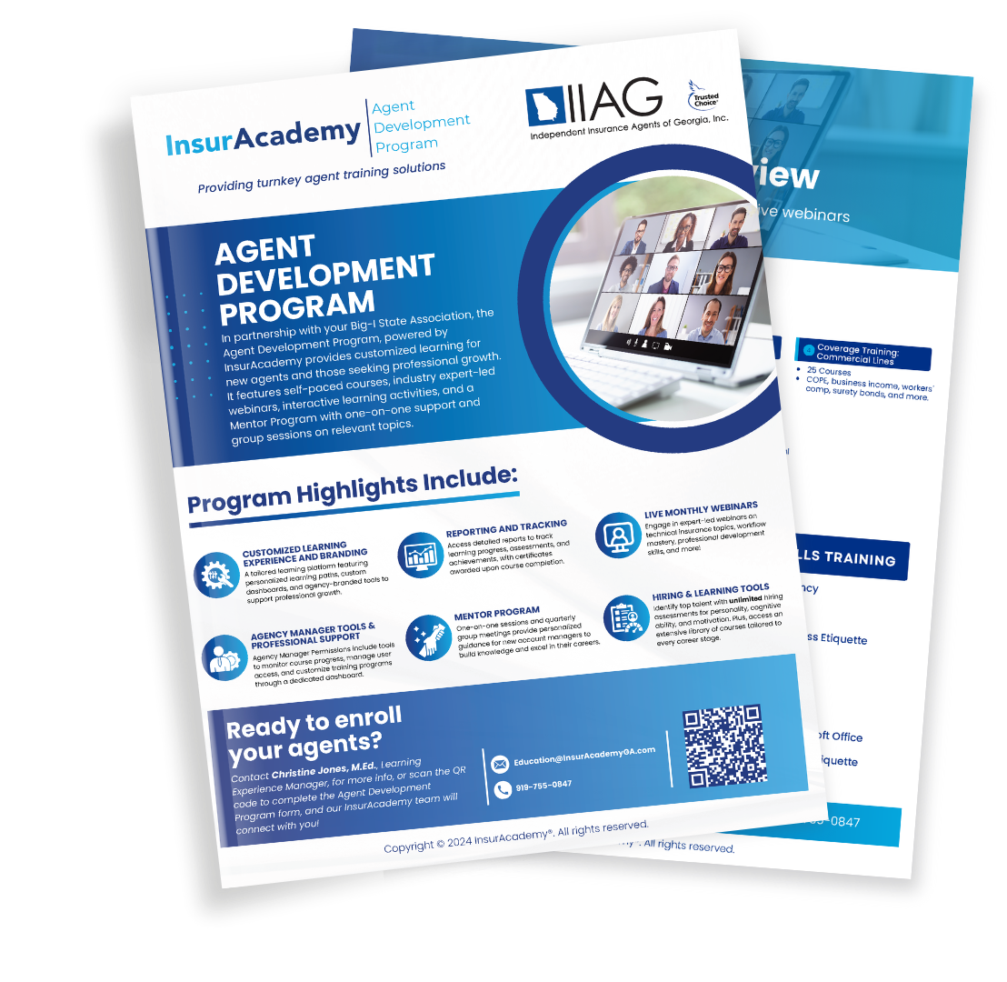 Agent Development Program - IIAG - Independent Insurance Agents of Georgia
